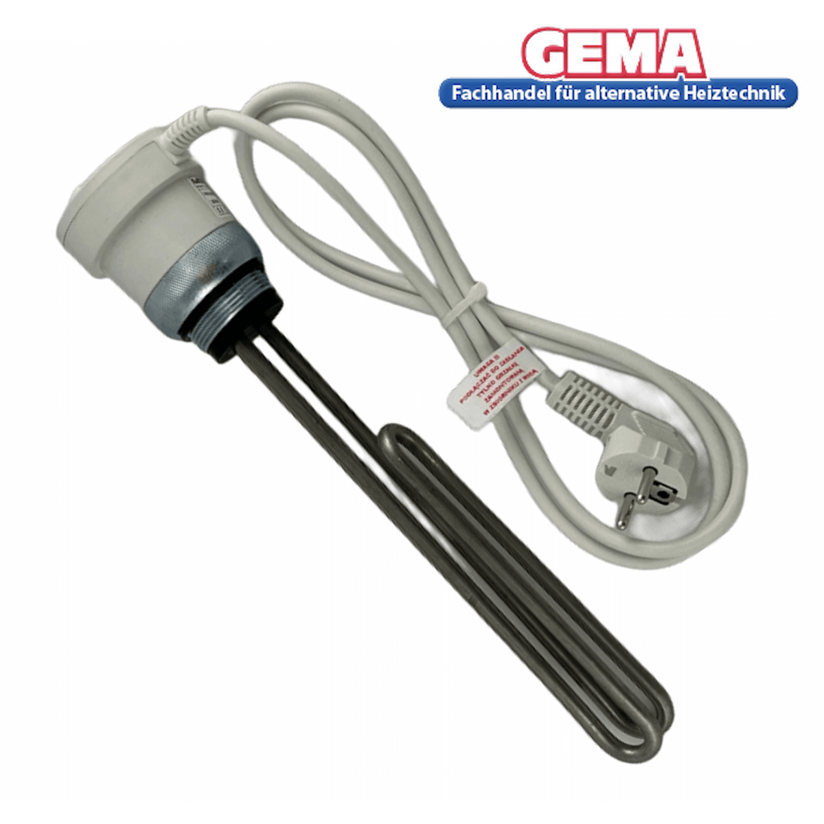 Heizpatrone Heizstab Speicher 1¼" AG 1,5KW 230V Schuko - GEMA Shop